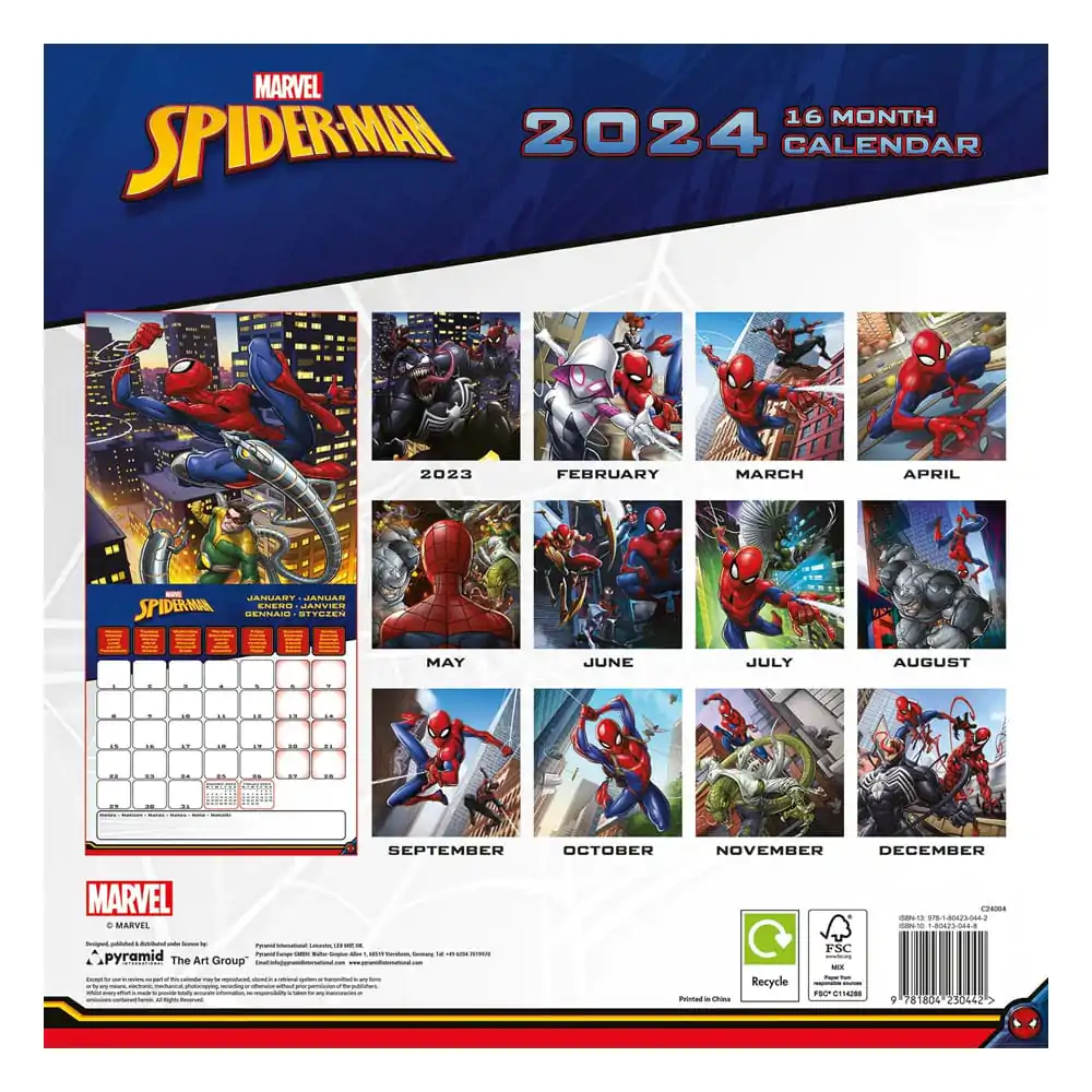 Marvel Calendar 2024 Spider-Man | Fanbase