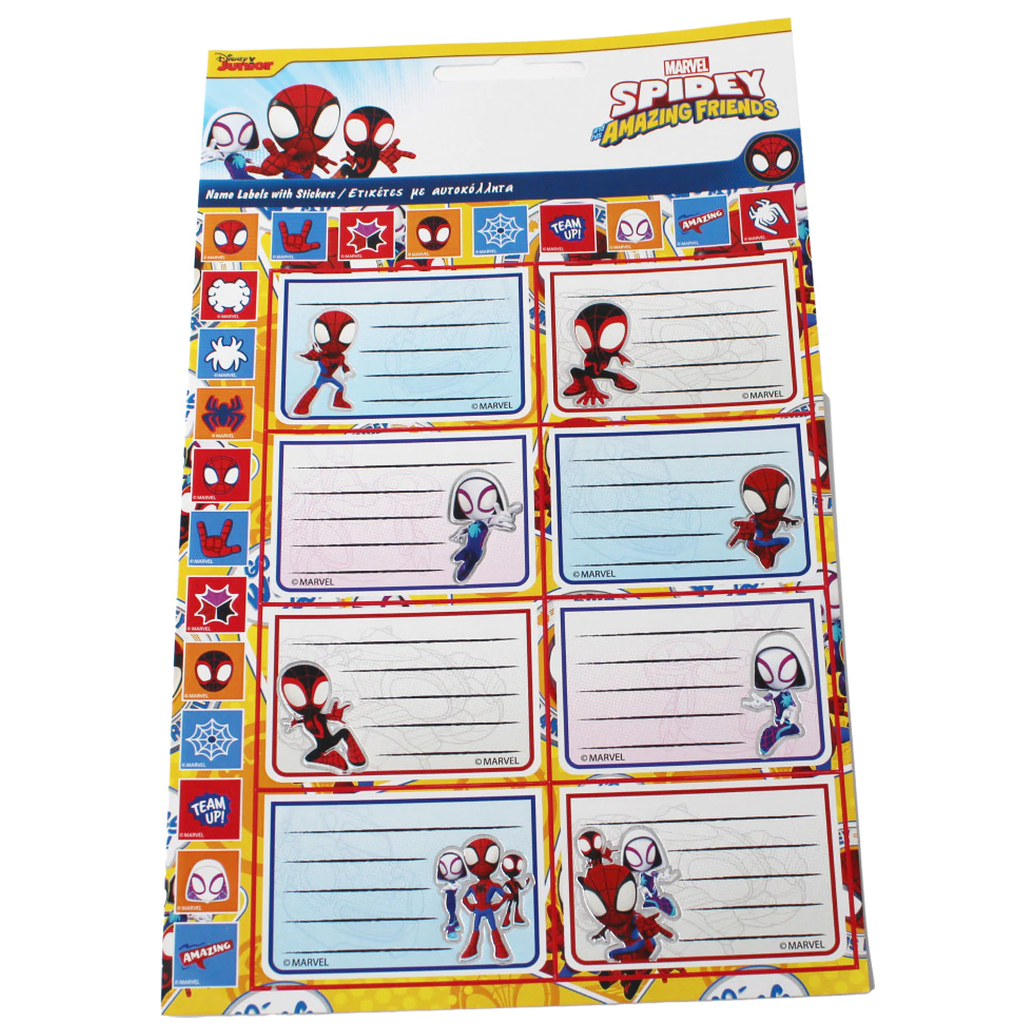 Spider-Man Spidey Notebook Label with Sticker 16 pcs | Fanbase Europe