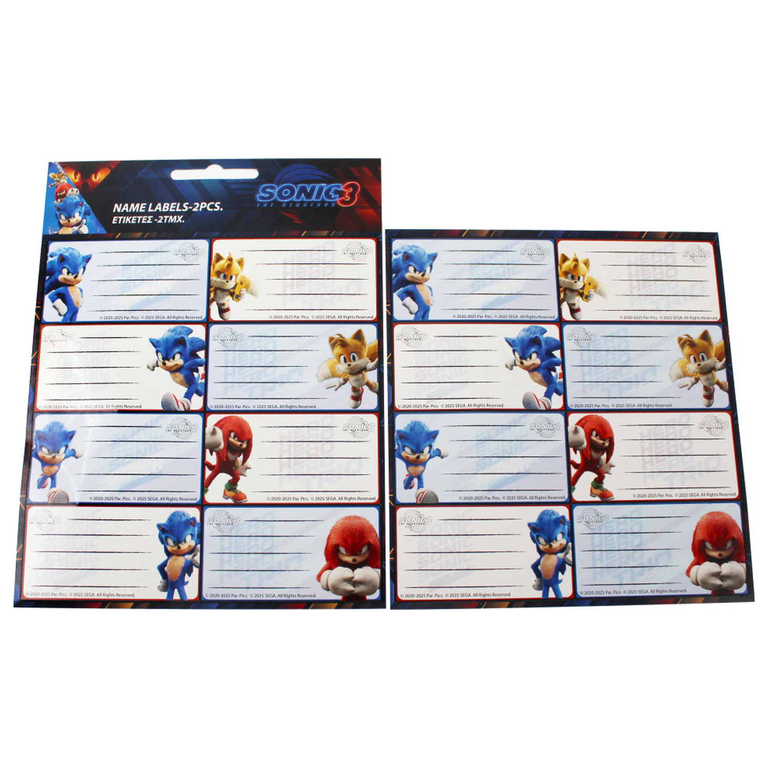 Sonic Hype Man notebook labels 16-pack | Fanbase Europe